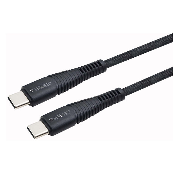 PD USB-C to USB-C 20W Charge & Sync Cable Braided - 2M – SilverLabel